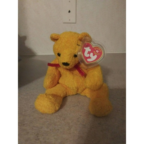 Ty | Toys | Ty Beanie Baby Poopsie The Bear With Tag Retired Dob March ...